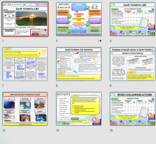 LMI lesson for South Yorkshire | Teaching Resources