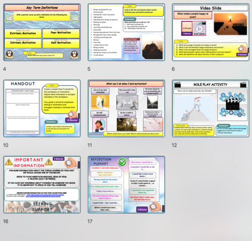 Motivation Lesson | Teaching Resources