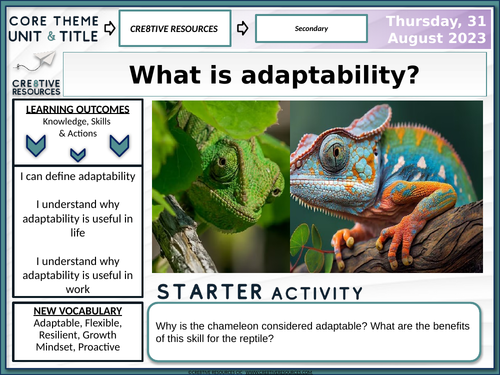 What is adaptability | Teaching Resources