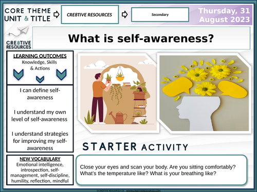 What is self awareness? | Teaching Resources
