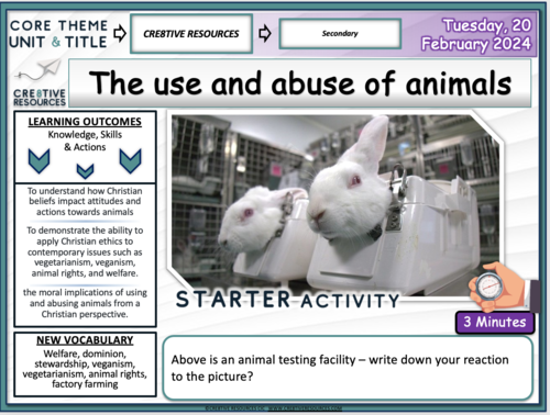 Use and Abuse of Animals - Religious Education Lesson | Teaching Resources