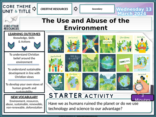 Use and abuse of the Environment - Religious Education Lesson ...