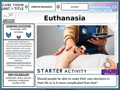 Euthanasia - Religious Education Lesson | Teaching Resources