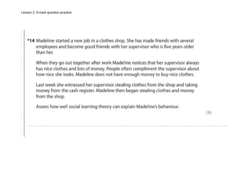 GCSE Edexcel Psychology SLT and crime | Teaching Resources