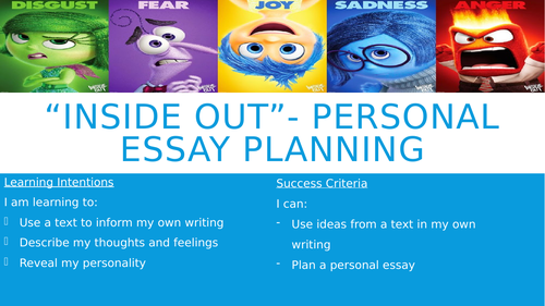 "Inside Out" Film Study | Teaching Resources