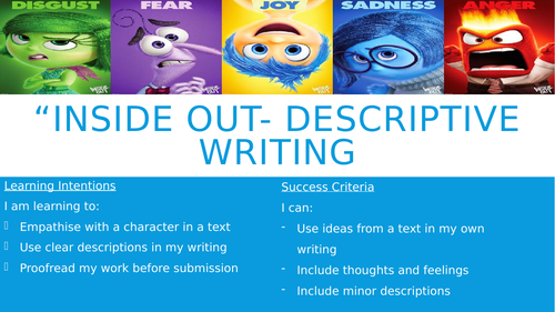 "Inside Out" Film Study | Teaching Resources
