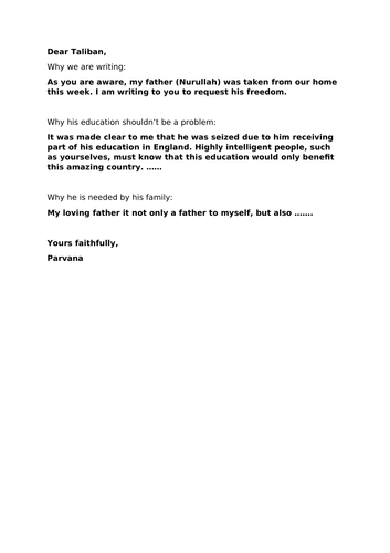 The Breadwinner by Deborah Ellis - Year 6 Unit of Writing Resources ...