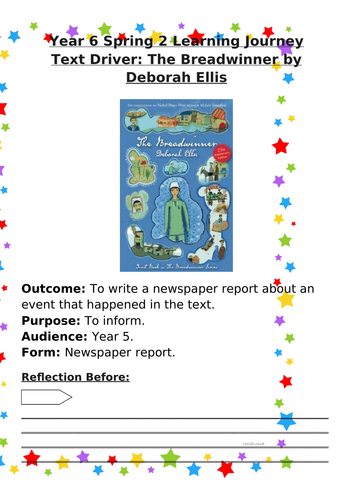 The Breadwinner by Deborah Ellis - Year 6 Unit of Writing Resources ...