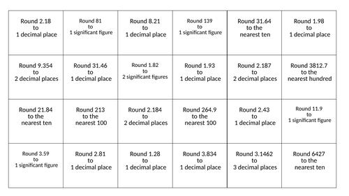 Rounding Connect 4 Games | Teaching Resources