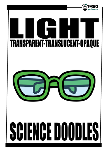 Light: Transparent - Translucent - Opaque Science Doodles | Teaching ...