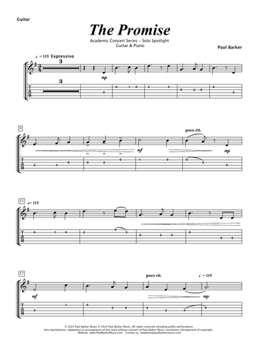 The Promise (Acoustic Guitar and Piano) | Teaching Resources