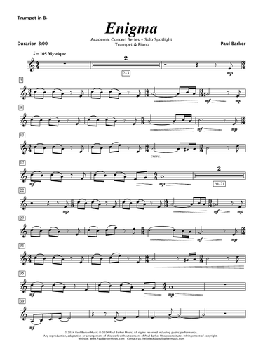 Enigma (Trumpet and Piano) | Teaching Resources
