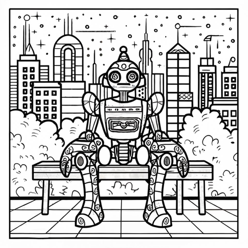 35 x Robots / Robot World Coloring Sheets, Colouring Pages - Printable ...