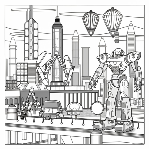 35 x Robots / Robot World Coloring Sheets, Colouring Pages - Printable ...
