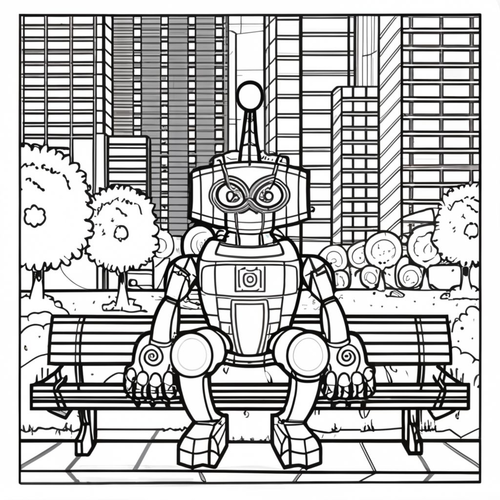 35 x Robots / Robot World Coloring Sheets, Colouring Pages - Printable ...