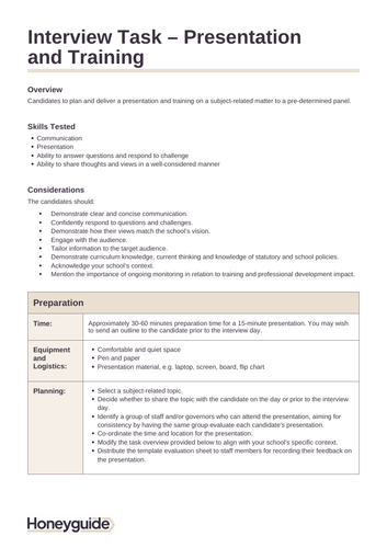Subject Leader Interview Pack | Teaching Resources