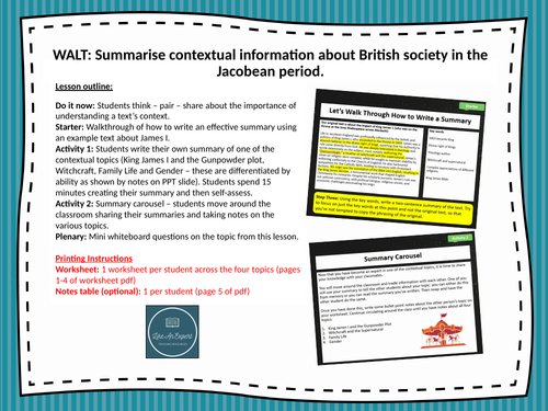 The Context of Macbeth: Complete Lesson | Teaching Resources