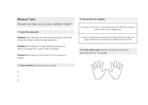Language Thought And Communication Revision Teaching Resources