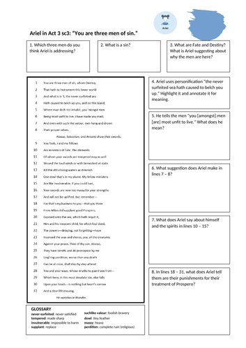 KS3 Scheme The Tempest | Teaching Resources