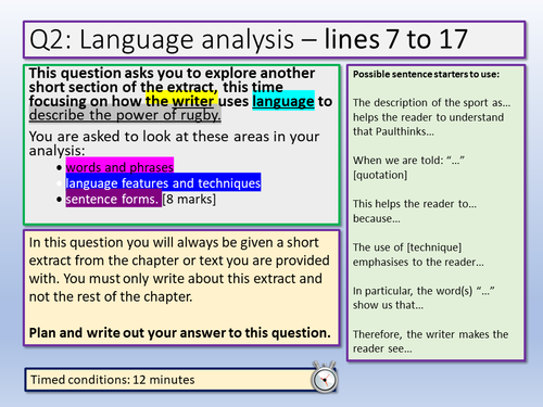 AQA English Language Paper 1 Revision | Teaching Resources