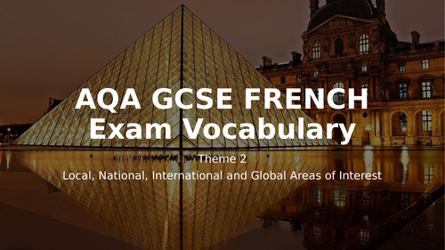 AQA GCSE French Theme 2 Revision | Teaching Resources