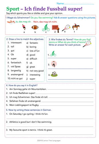 German Sports - Die Sportarten | Teaching Resources