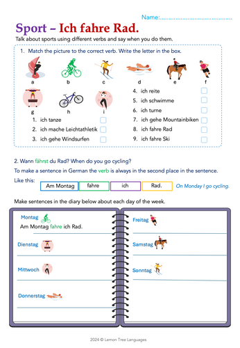 German Sports - Die Sportarten | Teaching Resources
