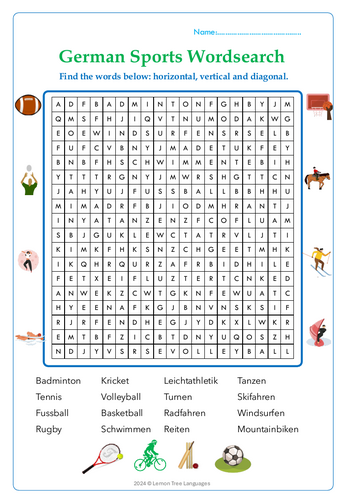 German Sports - Die Sportarten | Teaching Resources