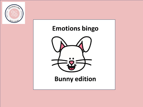 Feelings Bingo. Low-Prep Social Emotional Counselling Game. Bunny ...