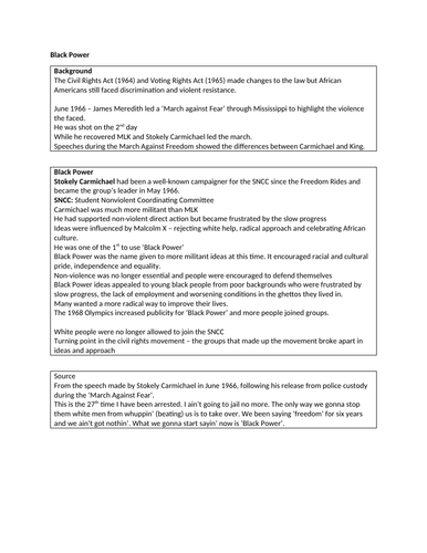 Black Panther – Civil Rights in the USA,1945-74 – Part 3 - IGCSE ...