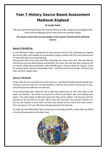 Medieval England - The Peasants Revolt | Teaching Resources