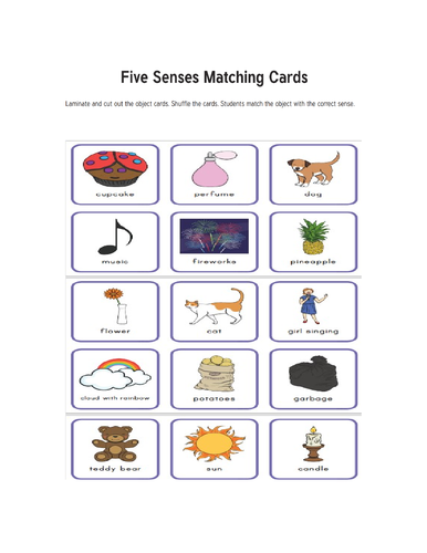 5 Senses (Vocabulary - Speaking) | Teaching Resources