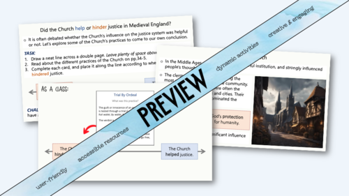 The Church & Justice in the Middle Ages (Edexcel) | Teaching Resources