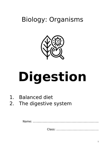 KS3 Digestion (diet & digestive system) | Teaching Resources