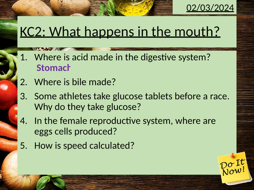 KS3 Digestion (diet & digestive system) | Teaching Resources