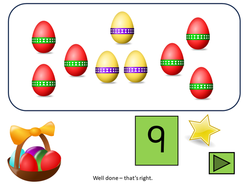 Easter Egg Subitising Game Nine or not Nine? | Teaching Resources