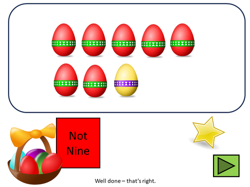 Easter Egg Subitising Game Nine or not Nine? | Teaching Resources