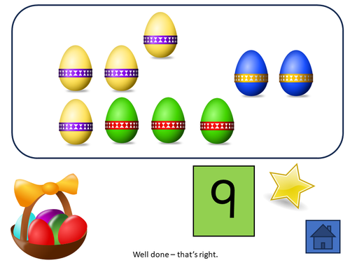 Easter Egg Subitising Game Nine or not Nine? | Teaching Resources