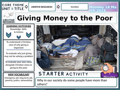 Giving money to the poor - Religious Education Lesson | Teaching Resources