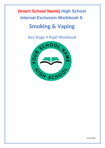 Internal Exclusion / Isolation / Remove Room Workbook 9. Smoking ...