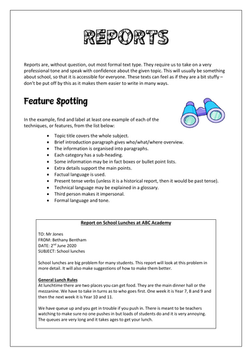 Report Writing Guide (Eduqas Component 2, Section B) - 6 of 7 ... Report Writing Guide (Eduqas Component 2, Section B) - 6 of 7 ...