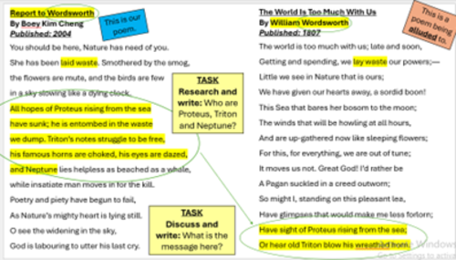 Report to Wordsworth by Boey Kim Cheng - Full Lesson Activities - CIE ...