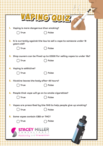 Vaping quiz and answers | Teaching Resources