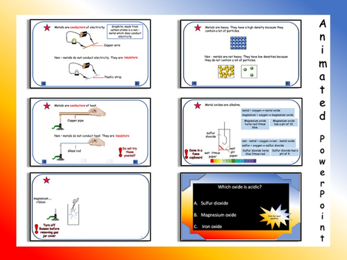 Metals and Non-metals Properties Explained Fully Resourced Lesson KS3 ...