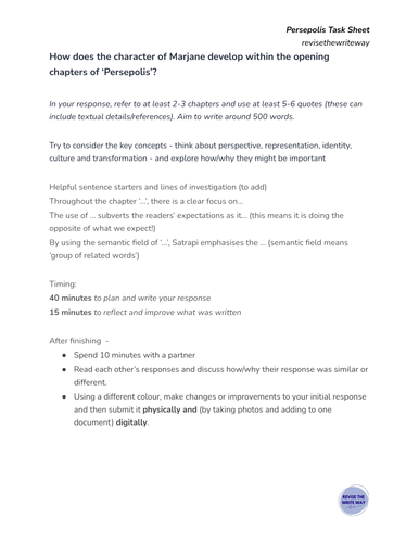 IBDP English A: Persepolis Unit | Teaching Resources