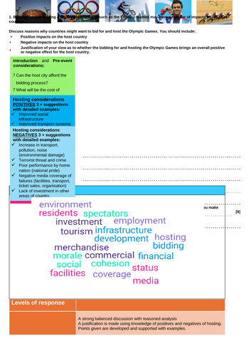 OCR Sports Studies - 8 Mark Question - Scaffolding Resource ...