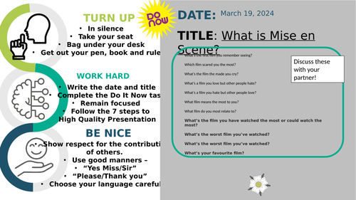 EDUQAS Film Studies - Introduction to Mise en Scene SOW | Teaching ...