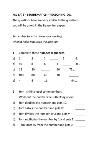 SATS - KS2 - MATHS - OVER 100 PAGES - FREE | Teaching Resources