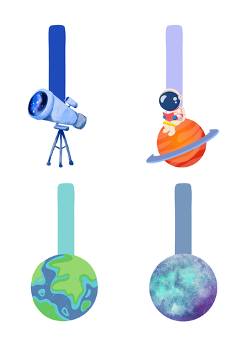 Space themed finger spacers | Teaching Resources