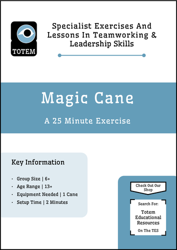 Magic Cane - Teamworking & Leadership Skills | Teaching Resources